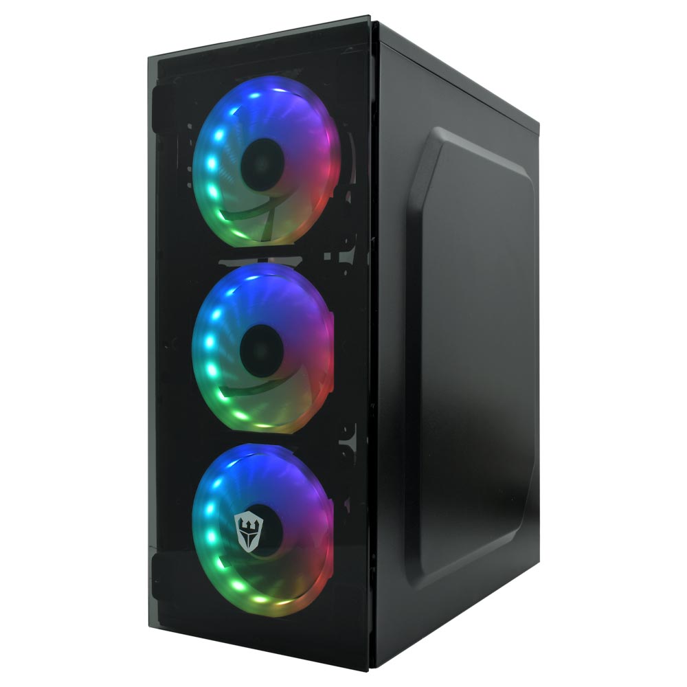 Gabinete Gamer Satellite 1430K ATX 4 Cooler RGB Negro