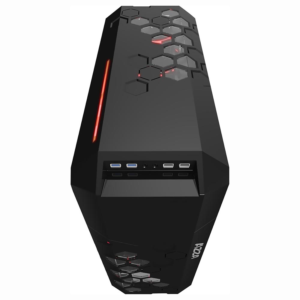 Gabinete Gamer AZZA Storm 6000B CSAZ-6000A Mid Tower 5 Cooler ARGB Negro