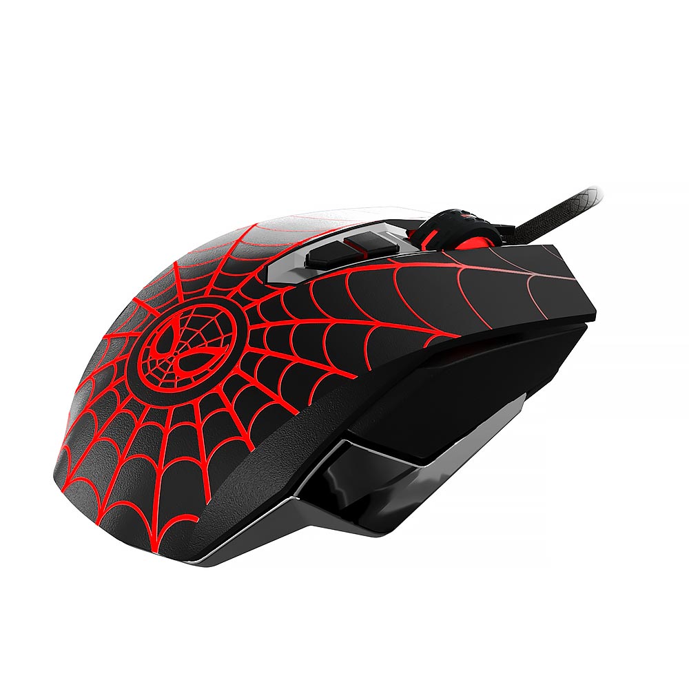 Mouse Gamer Xtech XTM-M520SM Marvel Spiderman USB LED Negro Plata