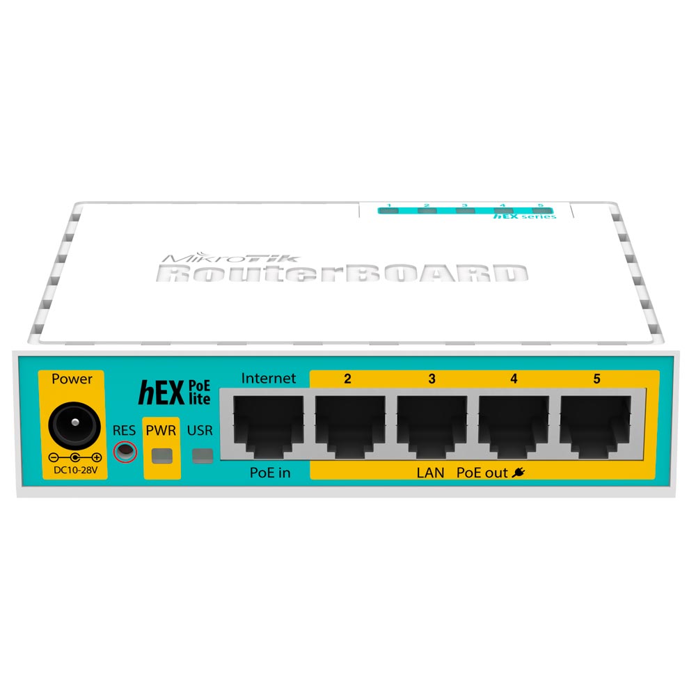 Switch Mikrotik Routerboard RB750UPR2 Hex Poe Lite 650MHz L4 EU Blanco